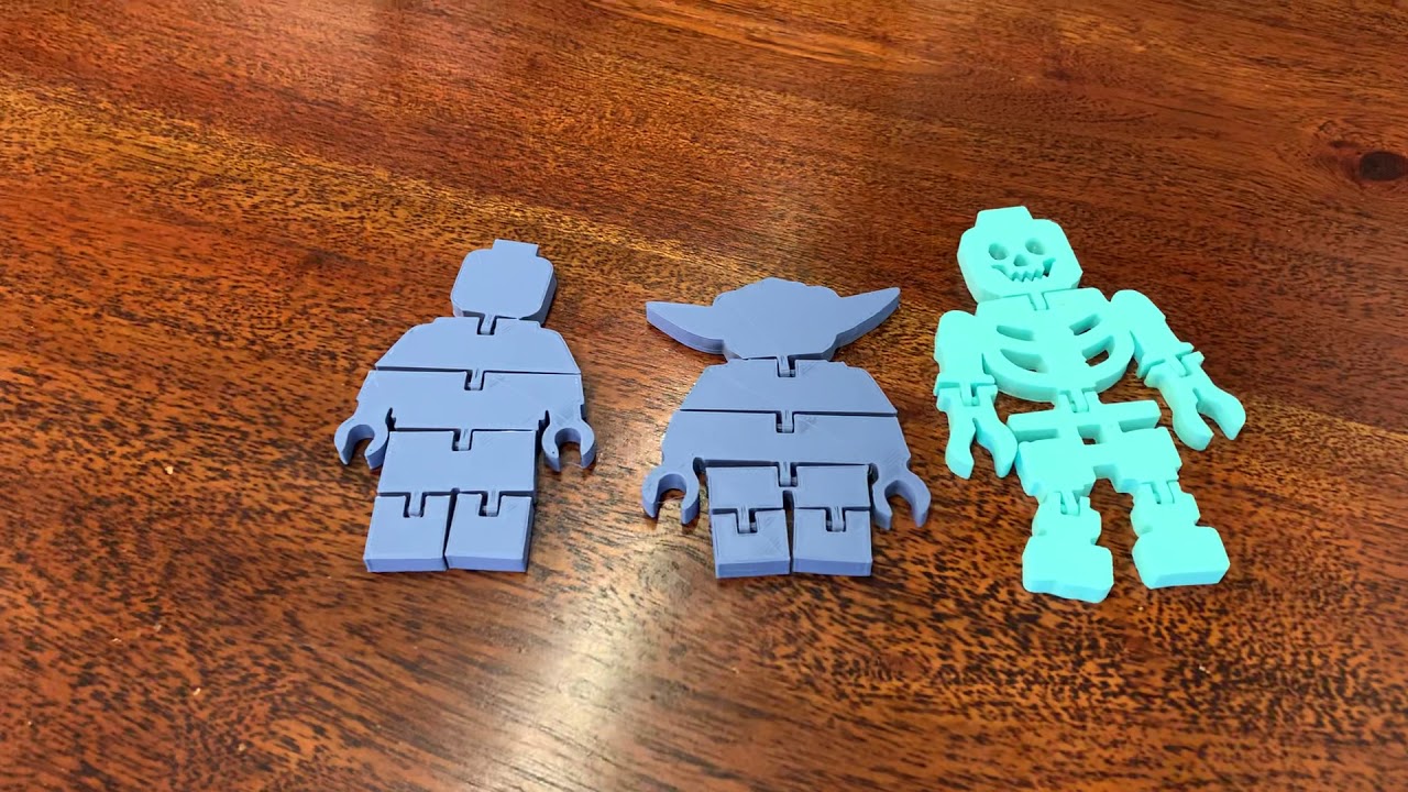 VLog LEGO Minifigures 3D Printed Flexi Models + 2 Star Wars Character ...