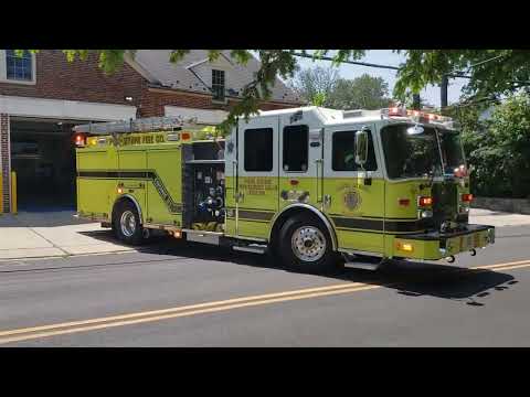 Penn Wynne Fire Company Engine 21 responding and returning - YouTube