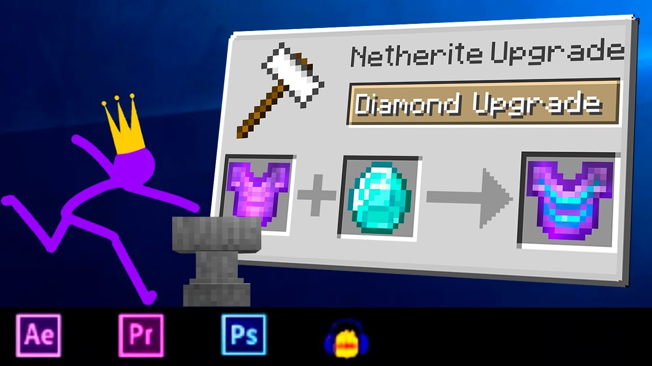 Stickman vs Minecraft ⚡ PURPLE STICKMAN CRAFT Animation VS Minecraft ...