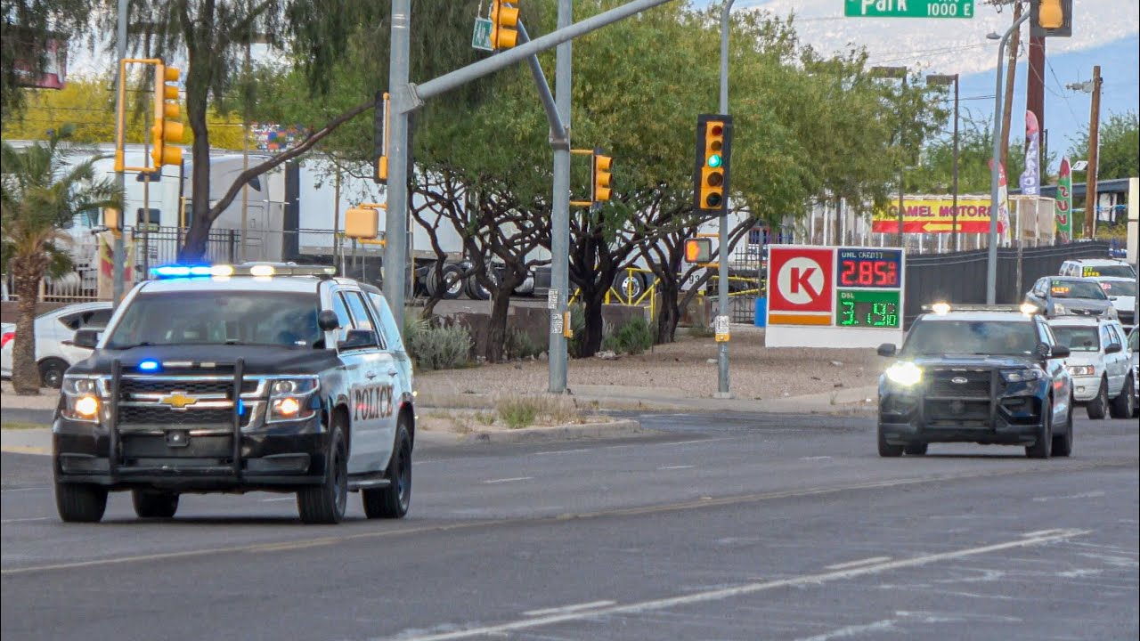 Tucson PD x6 & Tucson Fire. Paramedic 1 & Engine 2 Responding - YouTube