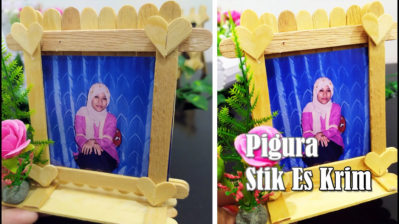 Cara Membuat Kerajinan Pigura Foto dari Stik Es Krim yang Cantik dan ...