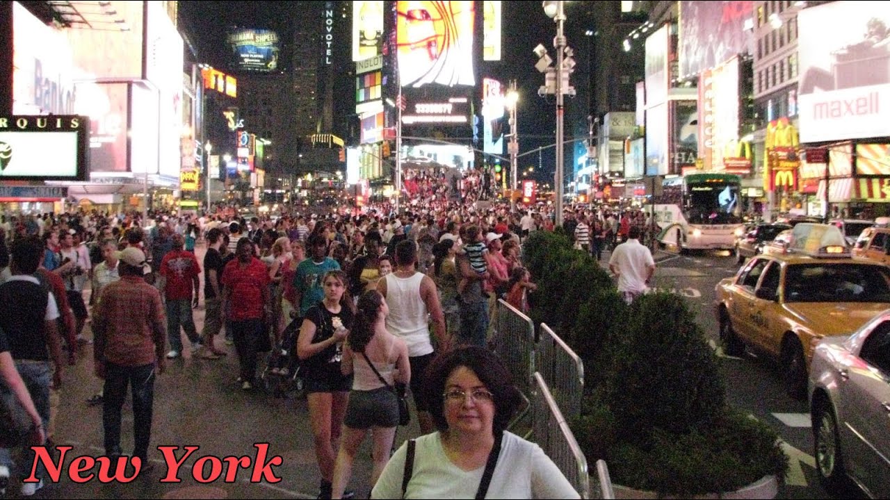Our Trip to New York 2010 - Part 1 (New York at night) - YouTube