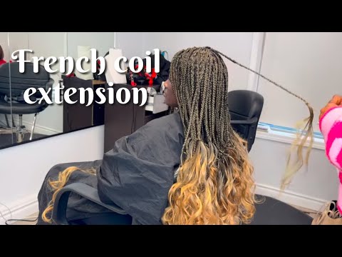 First for me / French braids / difficult extensions - YouTube