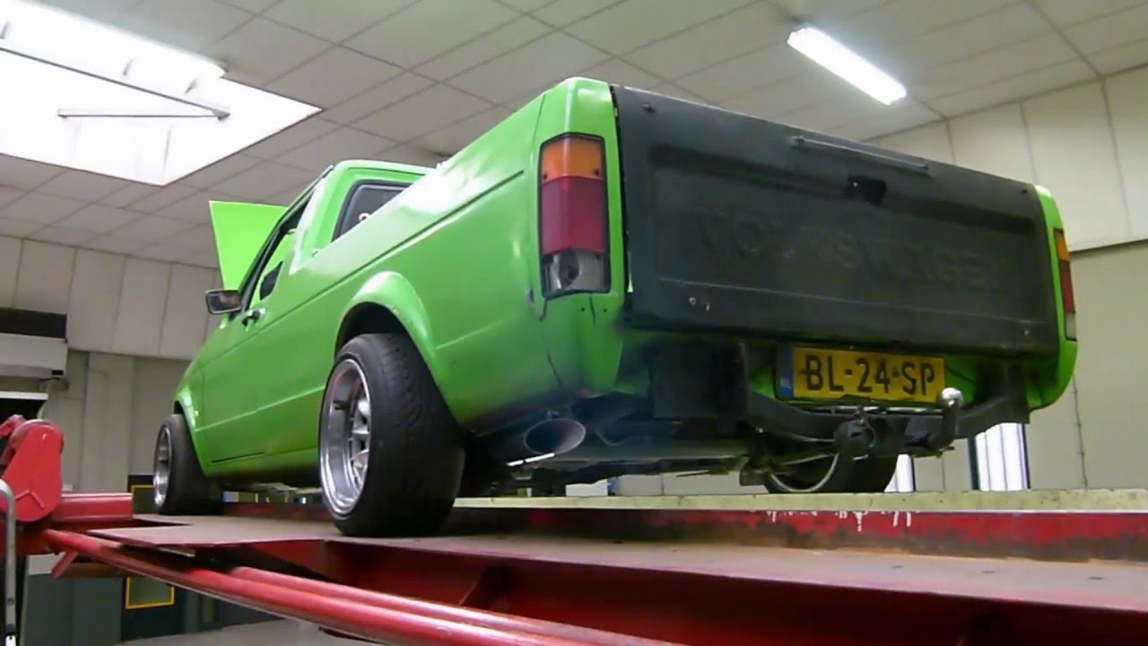 Volkswagen Caddy MK1 1.6 TD met RVS Uitlaat vanaf turbo van EPS - YouTube