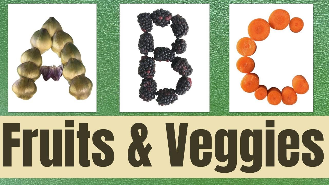 Food Alphabet with Fruits and Vegetable Names - YouTube