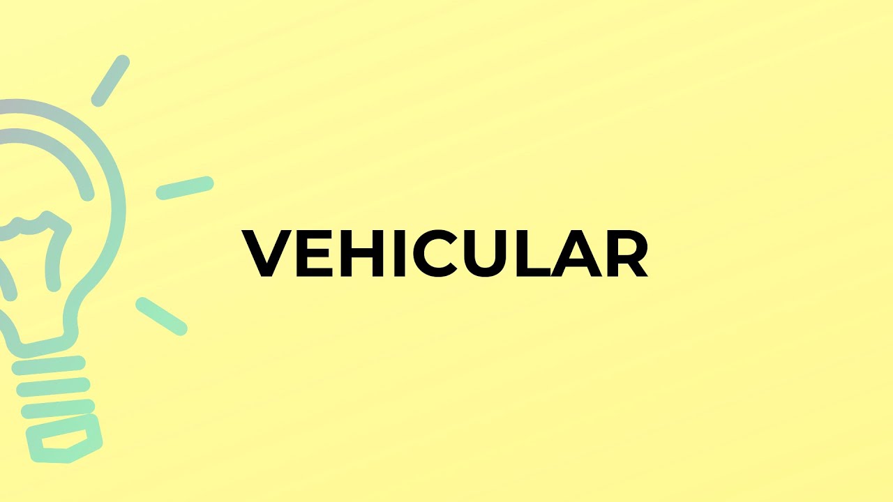 What is the meaning of the word VEHICULAR? - YouTube