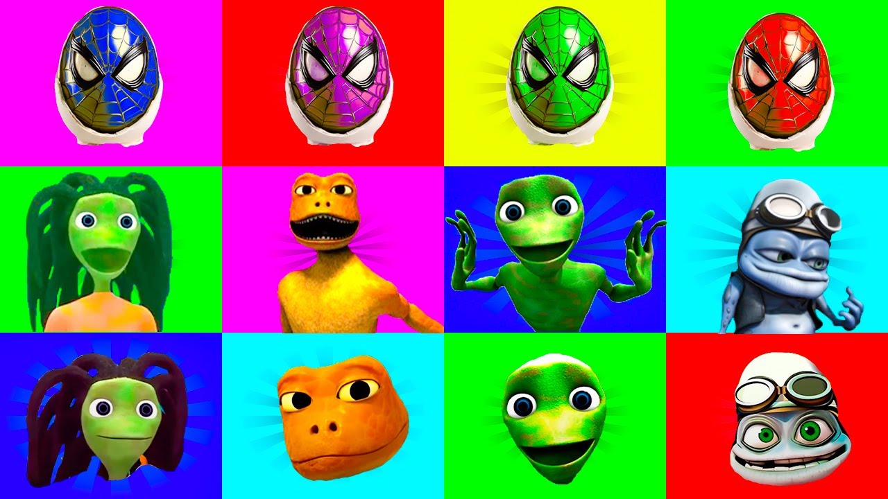 ALIEN DANCE GREEN 🆚 BLUE 🆚 YELLOW 🆚 RED 🆚 PURPLE | Tiles Hop EDM Rush ...