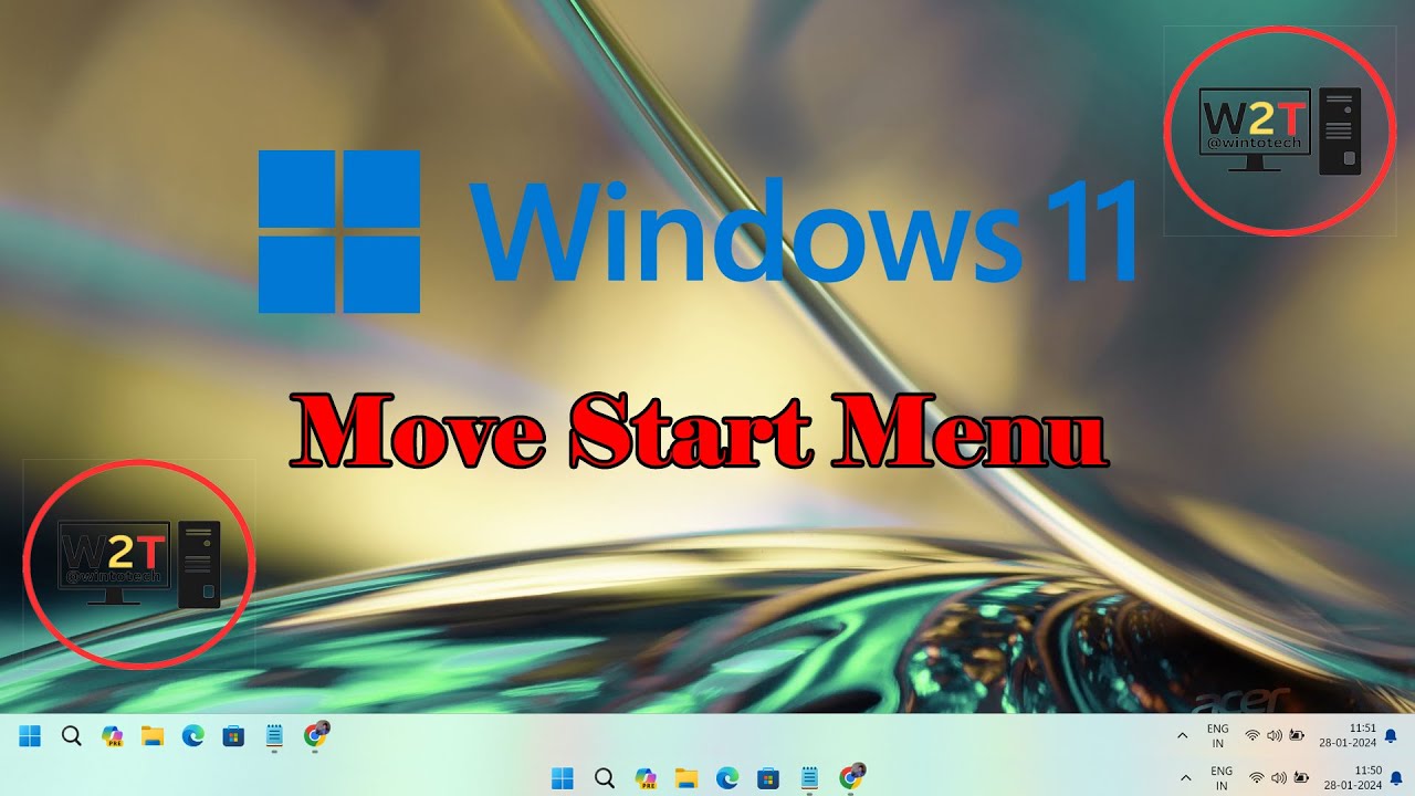 How To Move Start Menu To Left Windows 11 || How To Move Windows 11’s ...