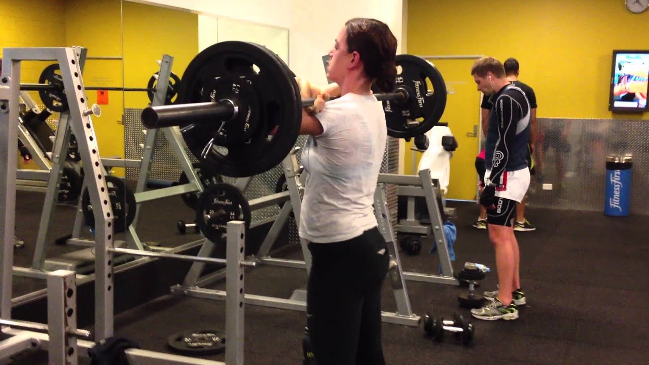 Maria Performing a Front Squat - YouTube