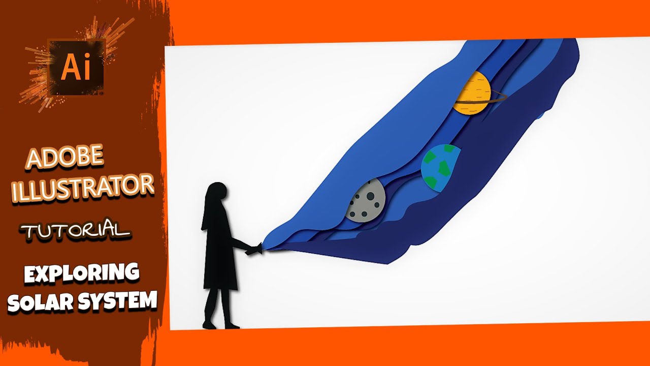 ADOBE ILLUSTRATOR EXPLORING SOLAR SYSTEM TUTORIOL! - YouTube