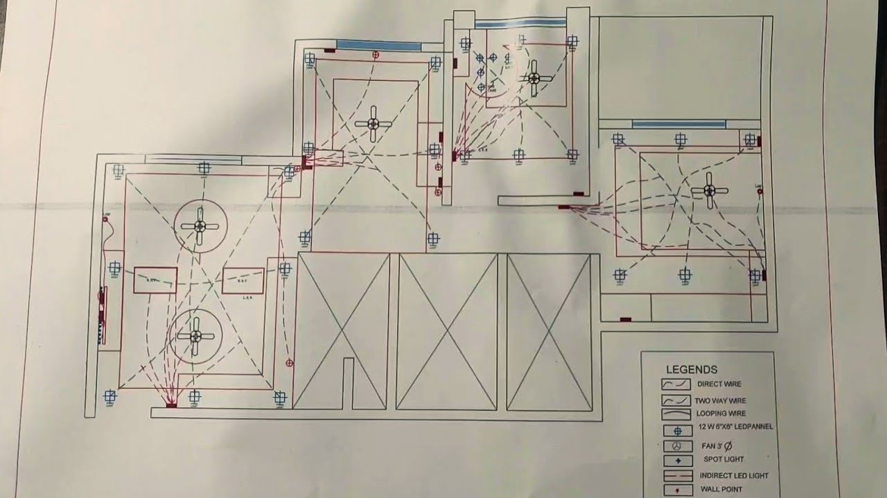 Electrical layout plan for living room || Electrical plan layout ...