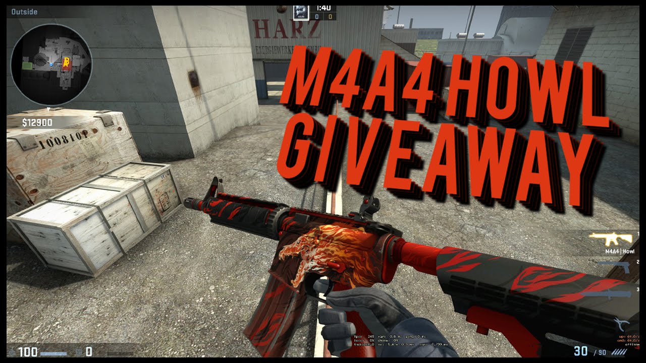 Counterstrike Global Offensive, CS:GO Giveaway (M4A4 | Howl) - YouTube