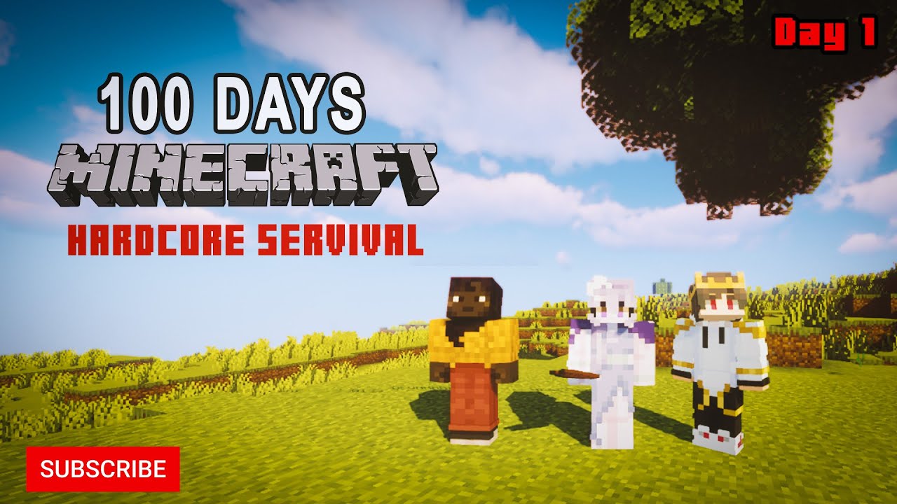 Epic 100-Day Hardcore Minecraft Challenge | Minecraft | DAY 1 - YouTube