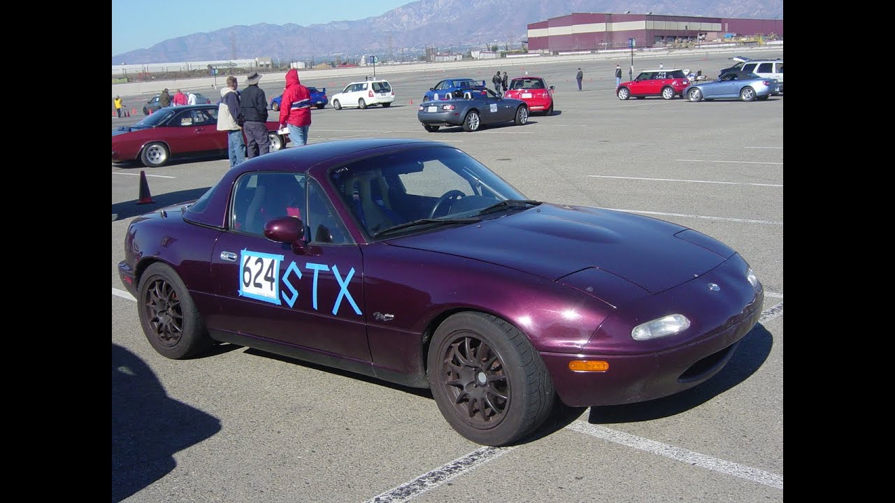 Spec Miata SCCA Solo2 Autocross @ California Speedway 04/01/07 - YouTube