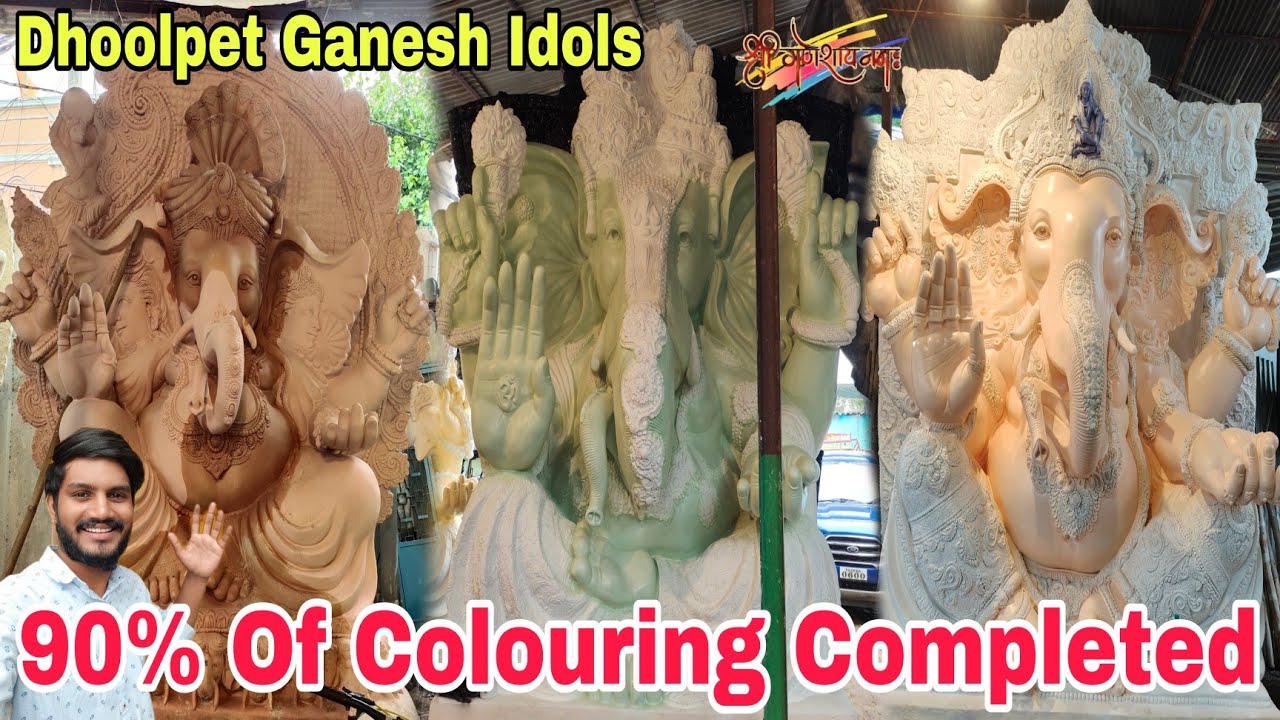 Dhoolpet Ganesh Idols 90% Of Colouring Completed😱😱 || Shankar Singh ...