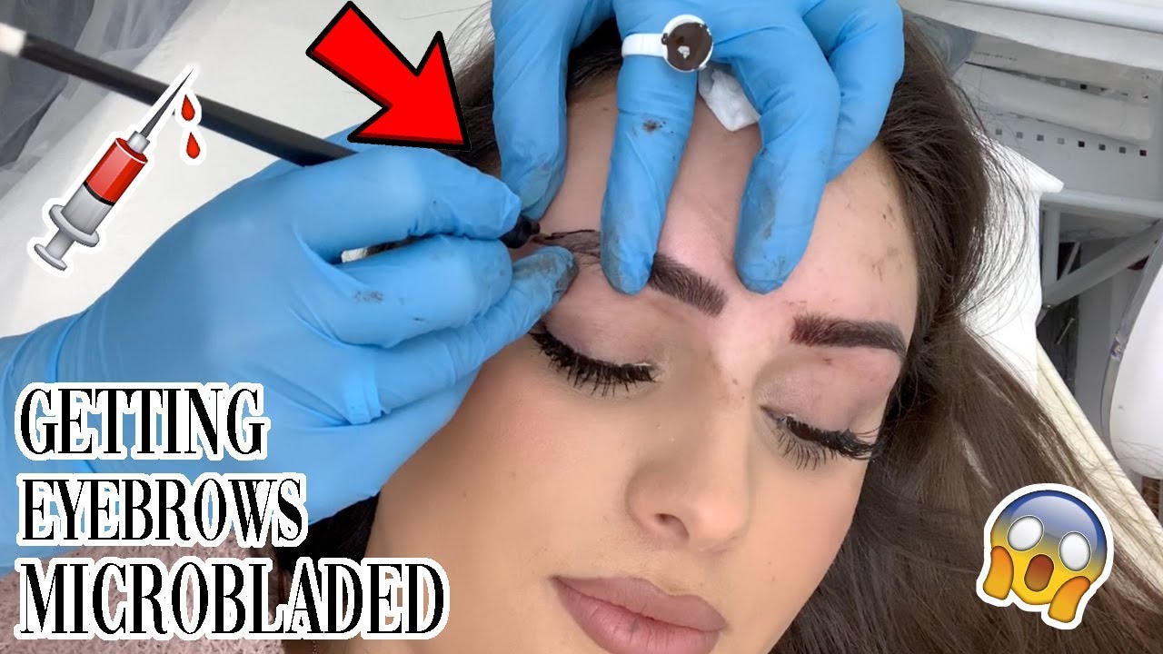 GETTING MY EYEBROWS MICROBLADED!!! - YouTube