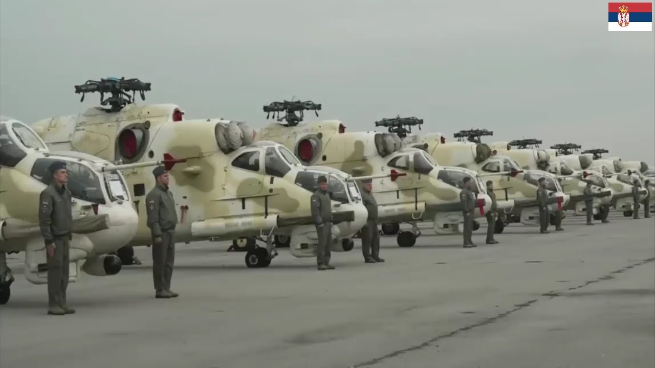 Delivery of Mi-35P helicopters from South Cyprus to Serbia - YouTube