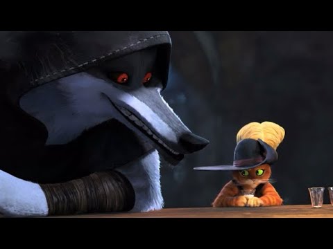 Puss In Boots meets the Bounty Hunter. Full fight scene