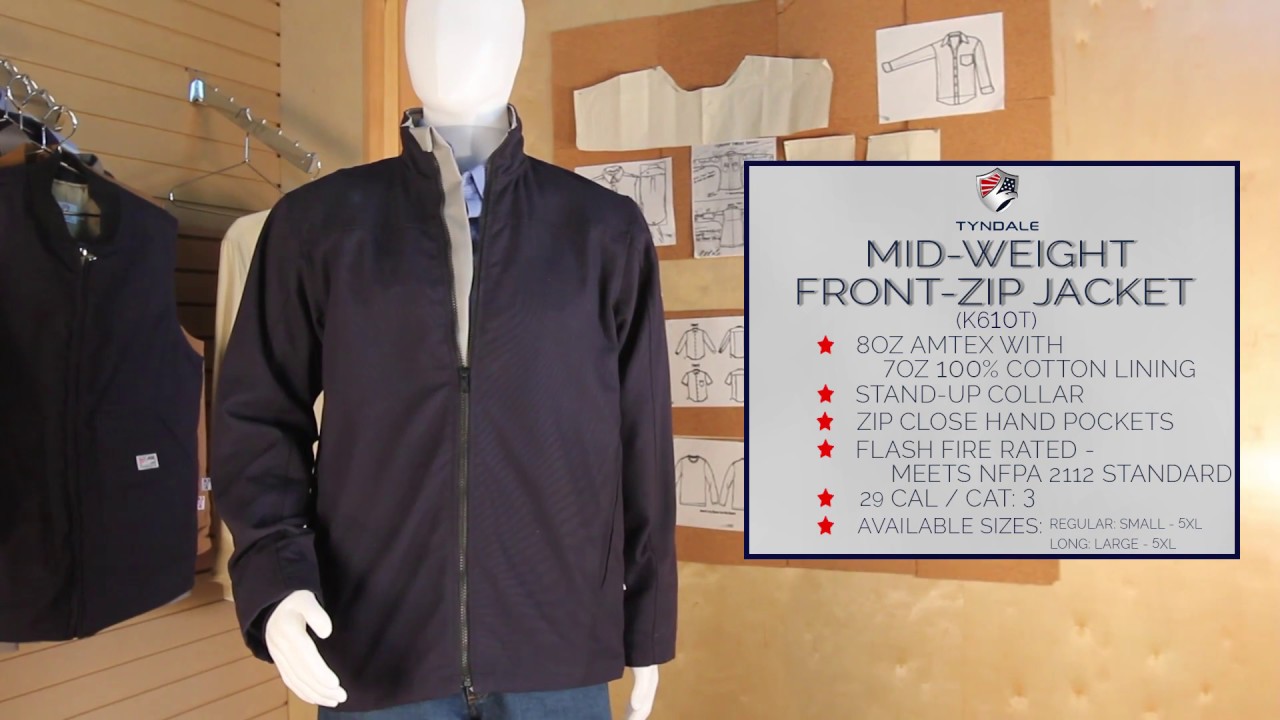 Mid weight Front zip jacket Product Video K610T - YouTube