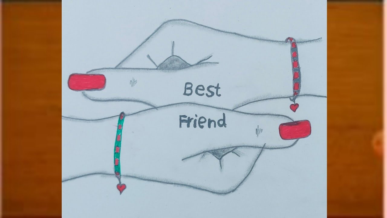 Easy drawing - How to draw a best friend (bff) Pencil sketch for ...
