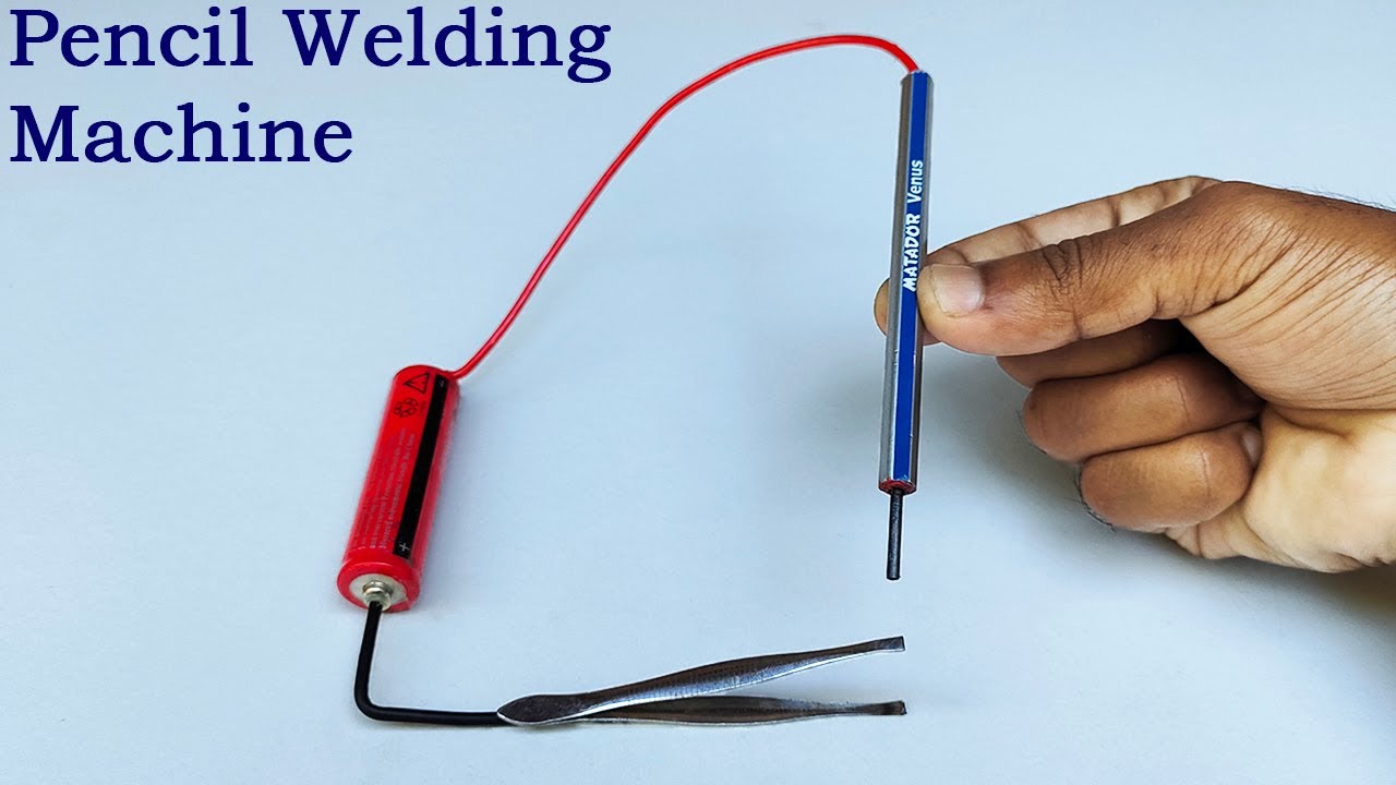 How To Make Simple Pencil Welding Machine At Home With Blade | Diy 12V ...