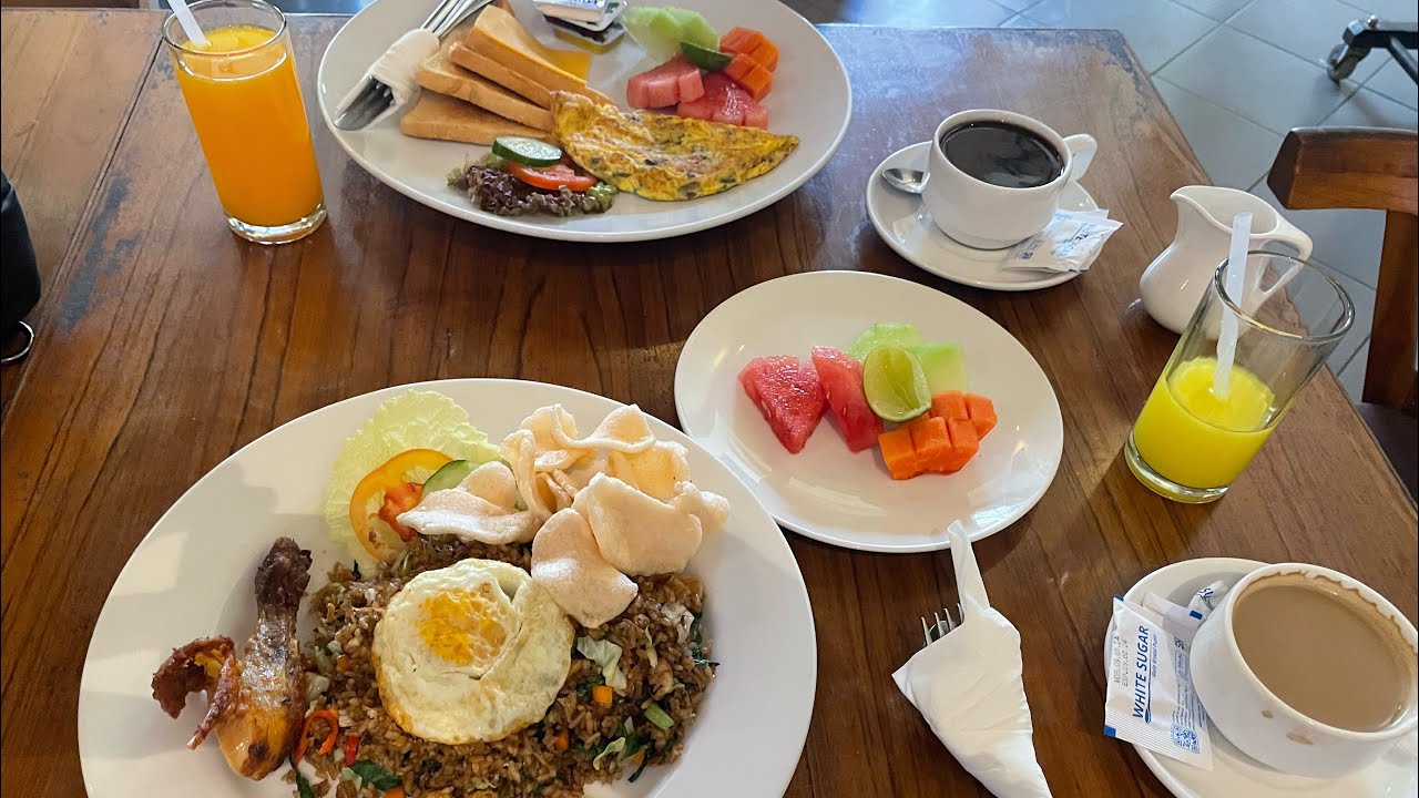 Breakfast at Beras Merah Kuta Bali Indonesia - YouTube