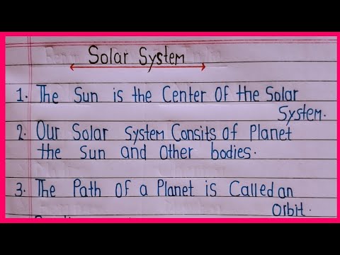 10 Lines On Solar System Essay in English। Solar System Essay 10 Line ...