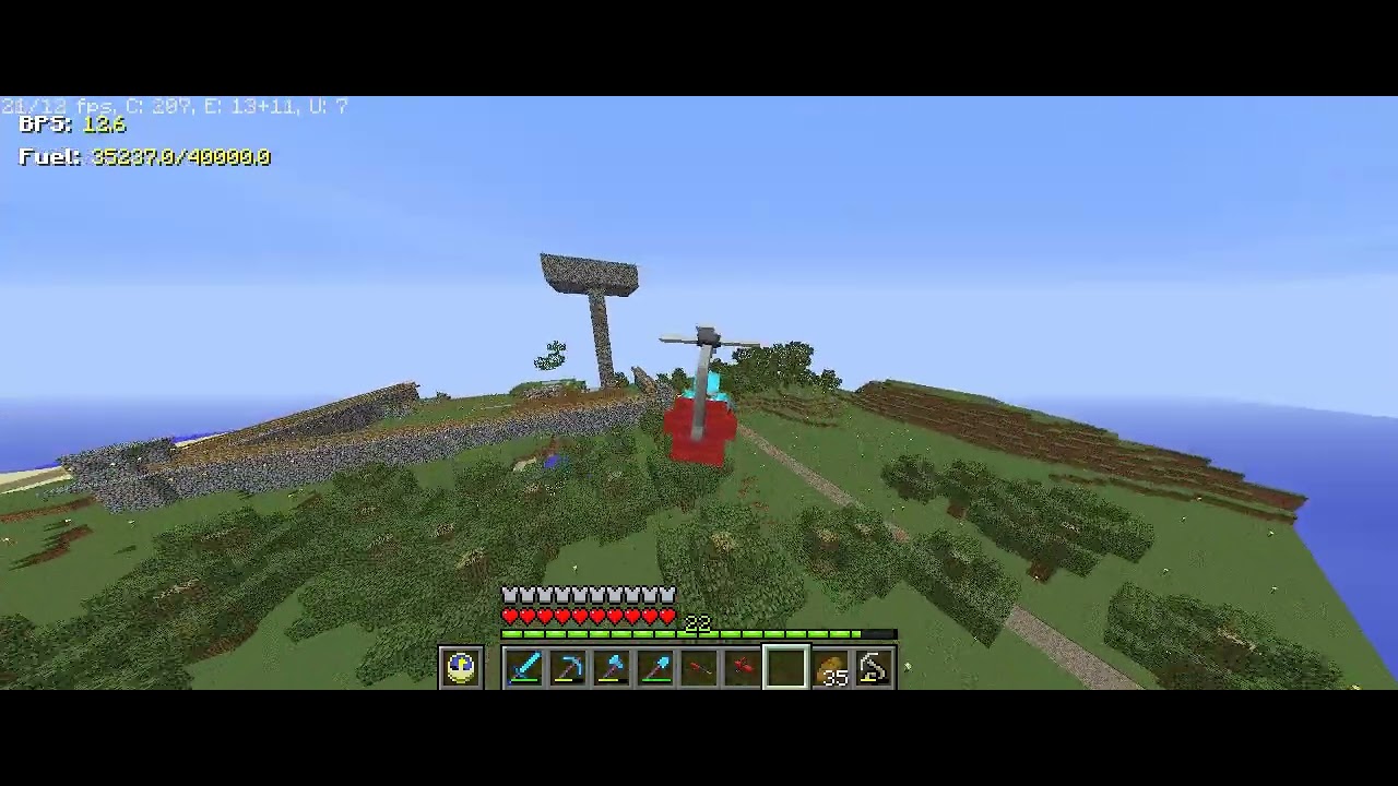 Modded Minecraft - Flying on the Sofacopter - YouTube