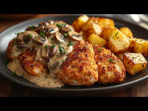 Seit diesem Rezept macht keiner mehr Schnitzel! Knusprige Hähnchenbrust mit Spargel & Käse