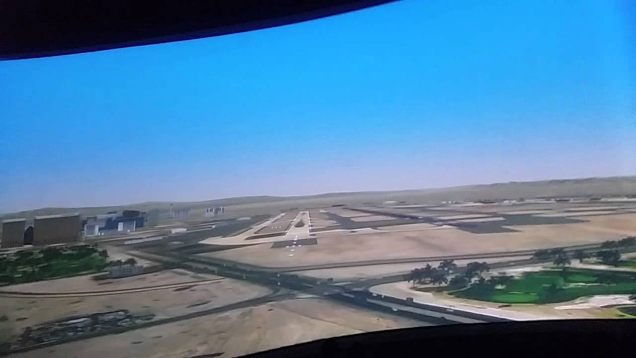 737 Full Motion Simulator - KLAS Runway 1L Landing - YouTube