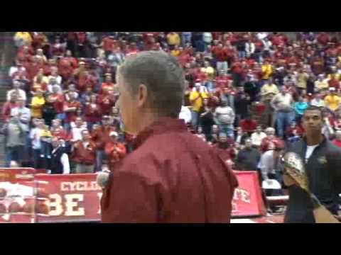 Insight Bowl Trophy Presentation at Halftime of Iowa State Men's ...