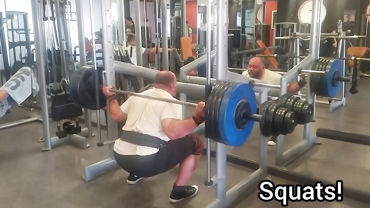 Squats are in, weird day but decent workout - YouTube