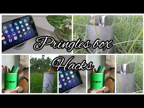 4 PRINGLES BOX HACKS EASY WAYS TO MAKE DAILY HOME CRAFTS || video 9 ...