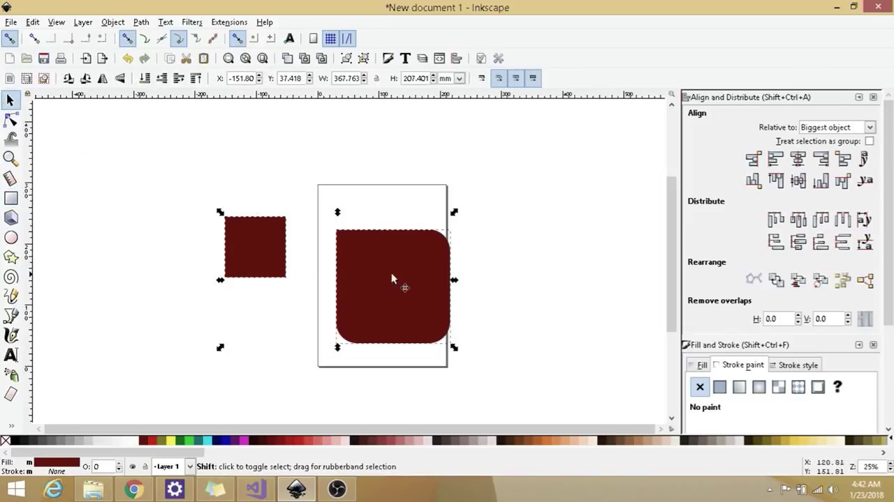 Inkscape How To Round Single Rectangle Square Corners YouTube