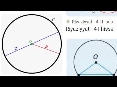 ÇEVRƏ, RADİUS DİAMETR   anlayışlar , təkrar izah