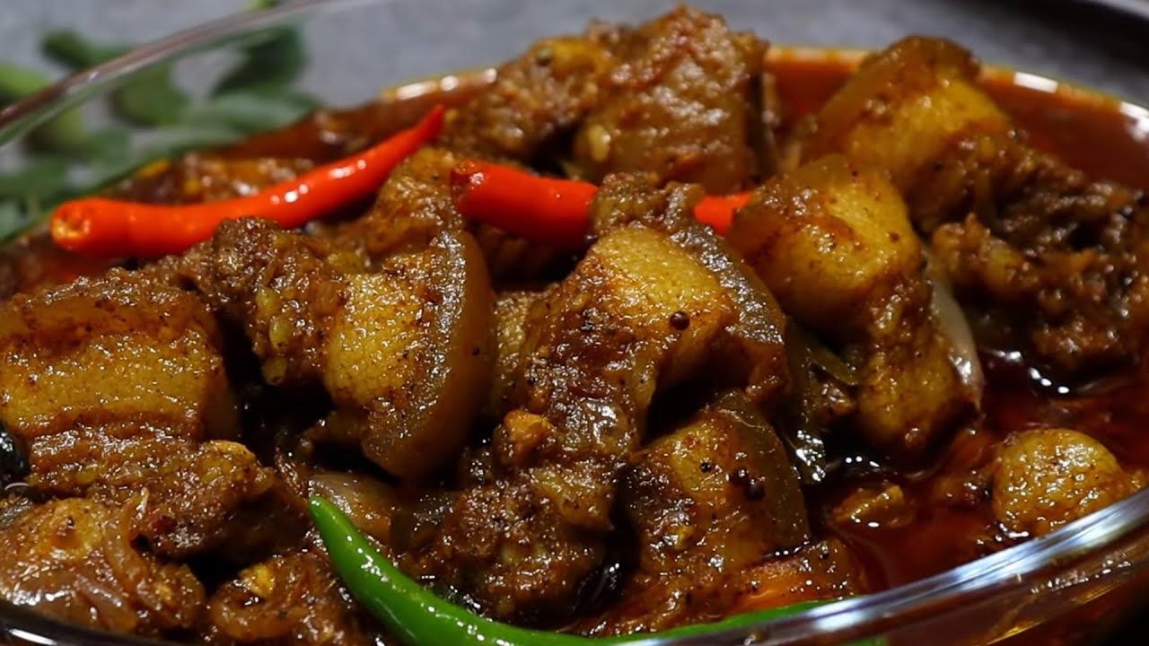 Assamese style gahuri recipe 🤤 ll pork recipe - YouTube