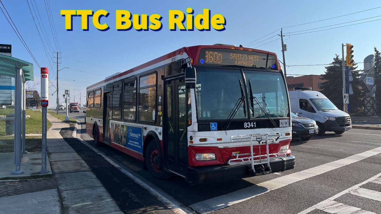 Toronto TTC 960D Steeles West Express Bus Ride - Finch Station to ...