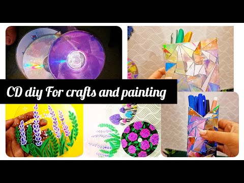 How to make CD transparent 💿 for crafts and painting/ Home decor ideas/ art vlog ✨ #diy