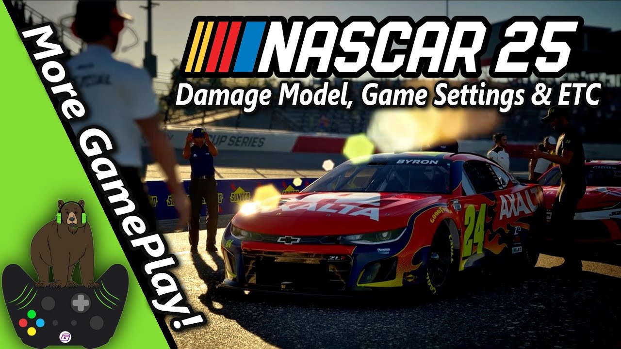 NASCAR 25 Damage Model, Game Settings & More Gameplay Reaction with ...