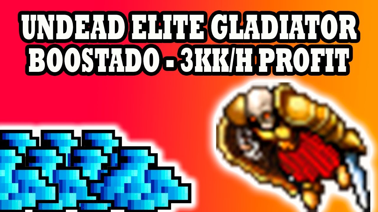 Tibia - Hunt Undead Gladiator Elite Boostado, Fiz uma hunt solo e uma Duo - YouTube