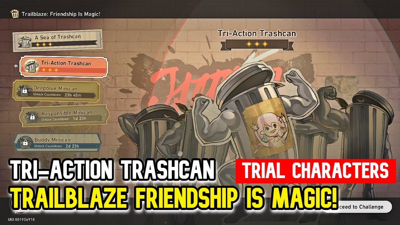 Tri-Action Trashcan Trailblaze Friendship Is Magic Honkai Star Rail ...