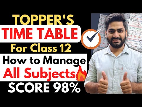 Topper’s Time Table | Best Time Table for Last 3 Months | How to Manage ...