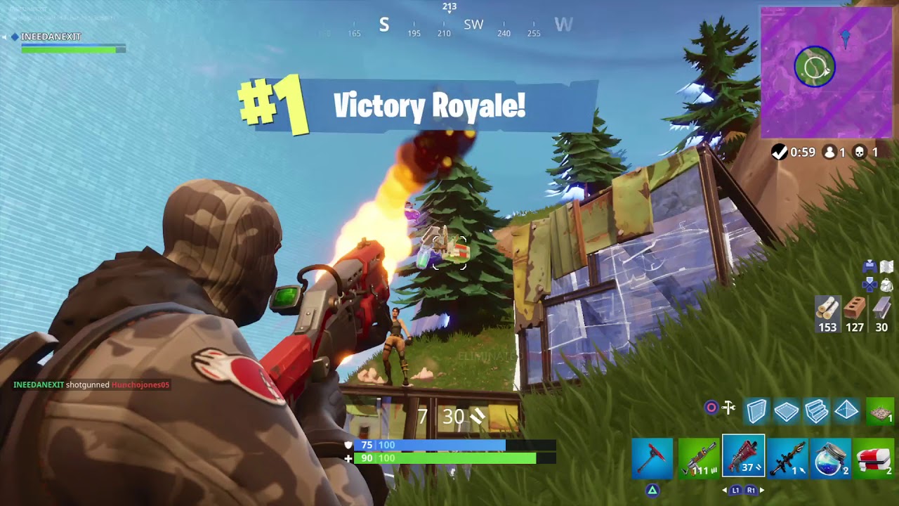 Fortnite - shotty mid-air for the win - YouTube