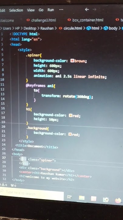 Keyframes Rotating Using Html And Css Html Css Coding Shorts Videos Youtube