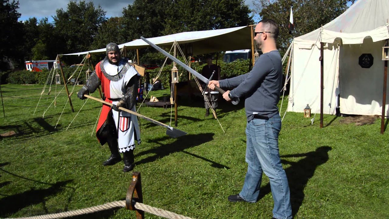 How To Use A Sword? Fight Lesson With German Knight!!! - YouTube