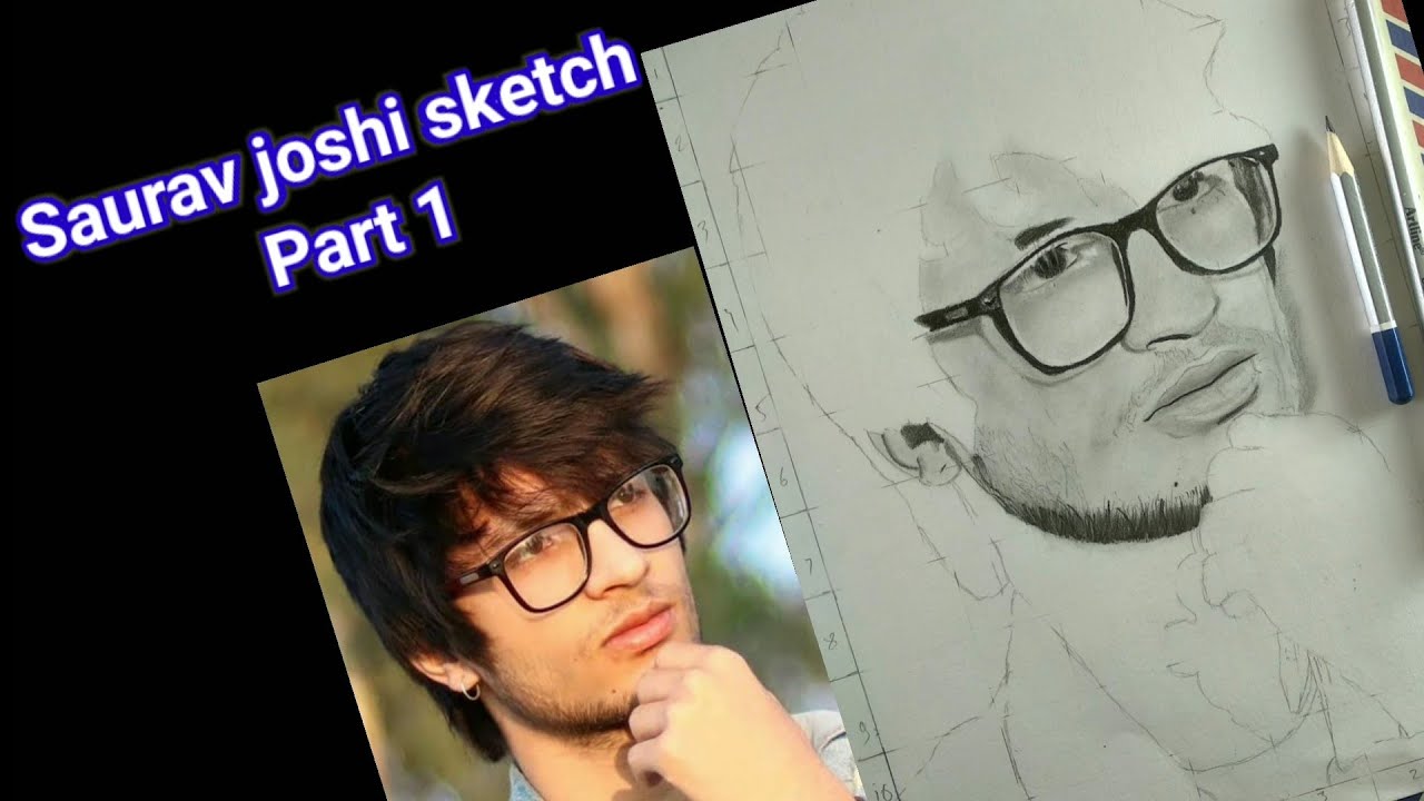 Sketch of sourav joshi / How to draw sourav joshi part 1..😍 - YouTube
