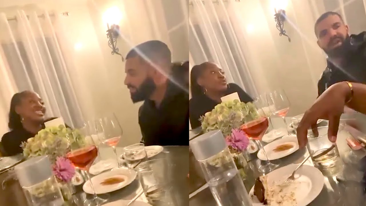 Drake Surprises Tems As They Hang Out Together "Fountains" - YouTube