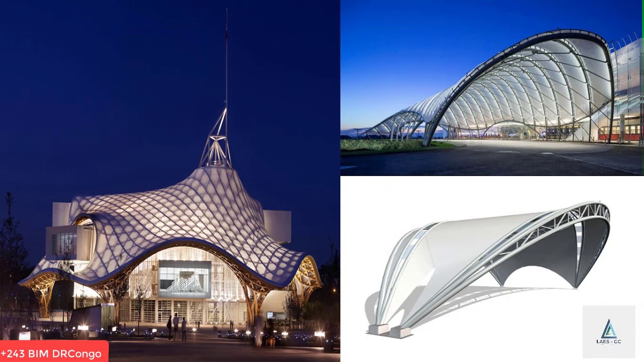 TENSILES MEMBRANES STRUCTURES AVEC REVIT PRESENTATION - YouTube