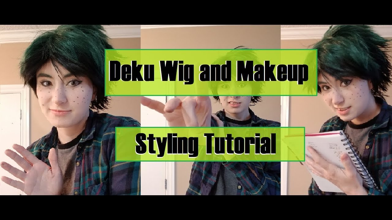 Deku Makeup and Wig Tutorial - YouTube