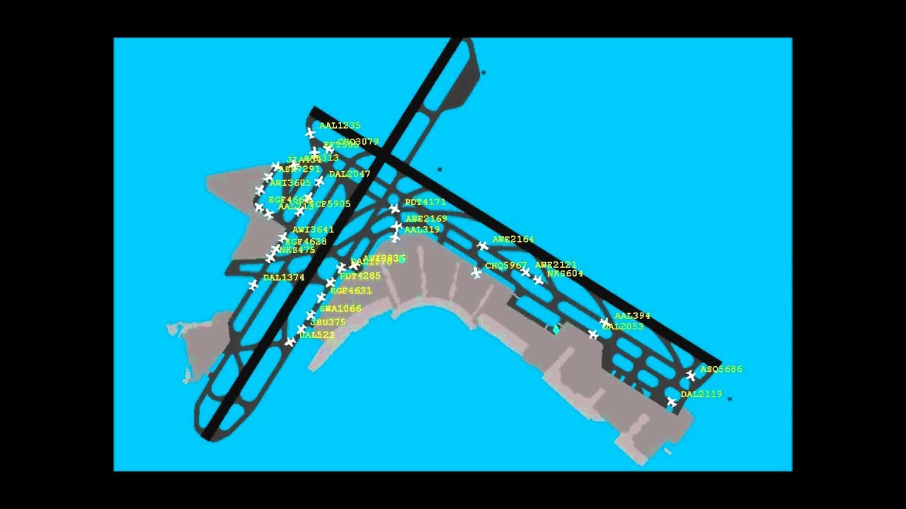 LaGuardia ASDE-X Time Lapse - YouTube